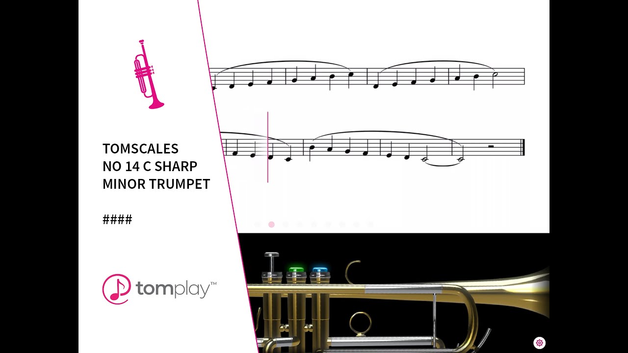 C Sharp Minor Trumpet Scale (Sheet Music and Backing Track) 🎷 - YouTube
