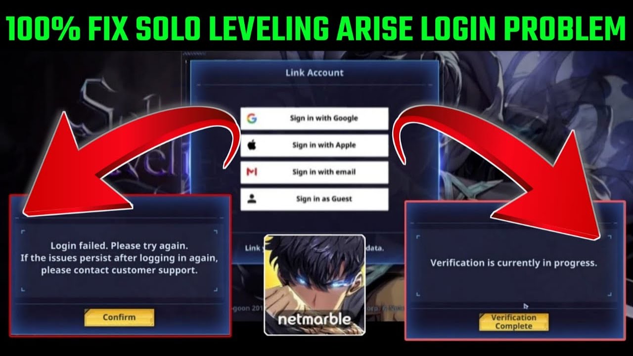fix solo leveling arise login failed | how to fix solo leveling arise ...
