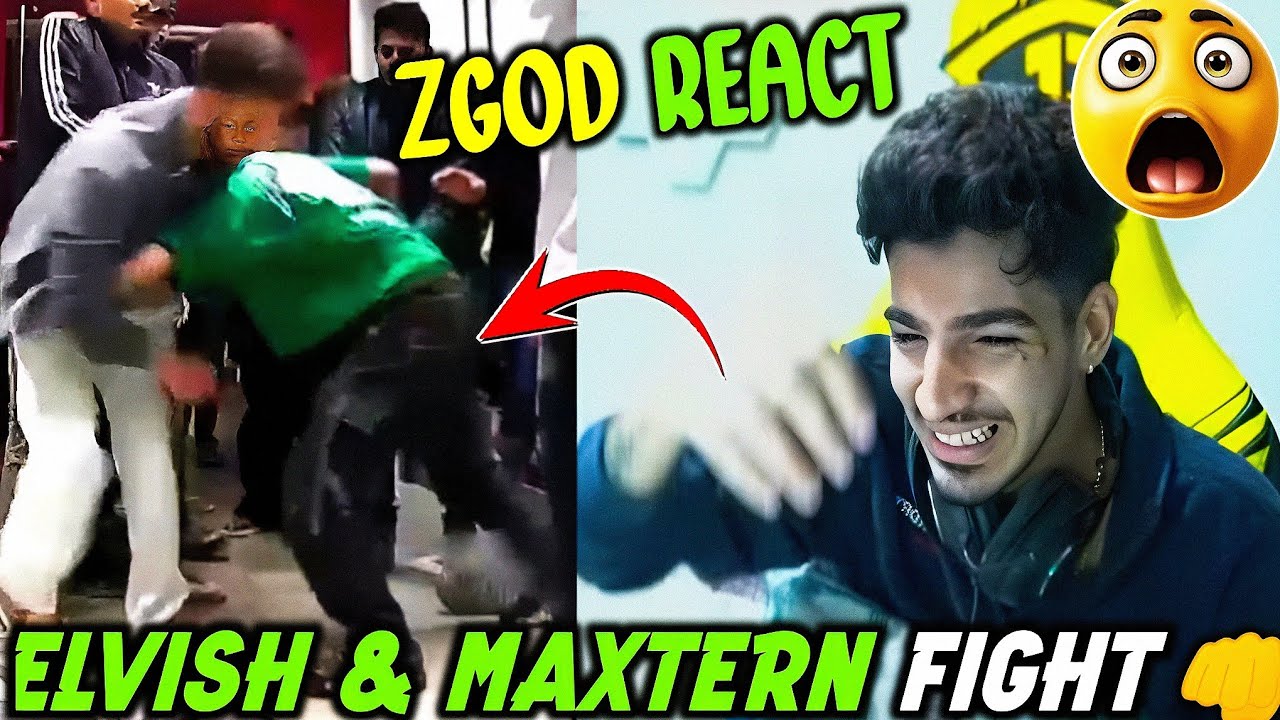 Godl zgod react Elvish yadav and maxtern fight 👊 Elvish yadav fight ...