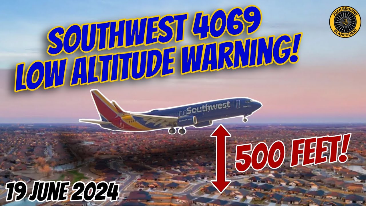 Low Altitude Alert! WN4069 KOKC 19 June 2024 - YouTube