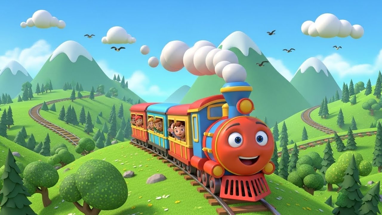 Train in Green Mountains 🚆🏔️🌿😄 | القطار في الجبال الخضراء | Arabic Kids ...