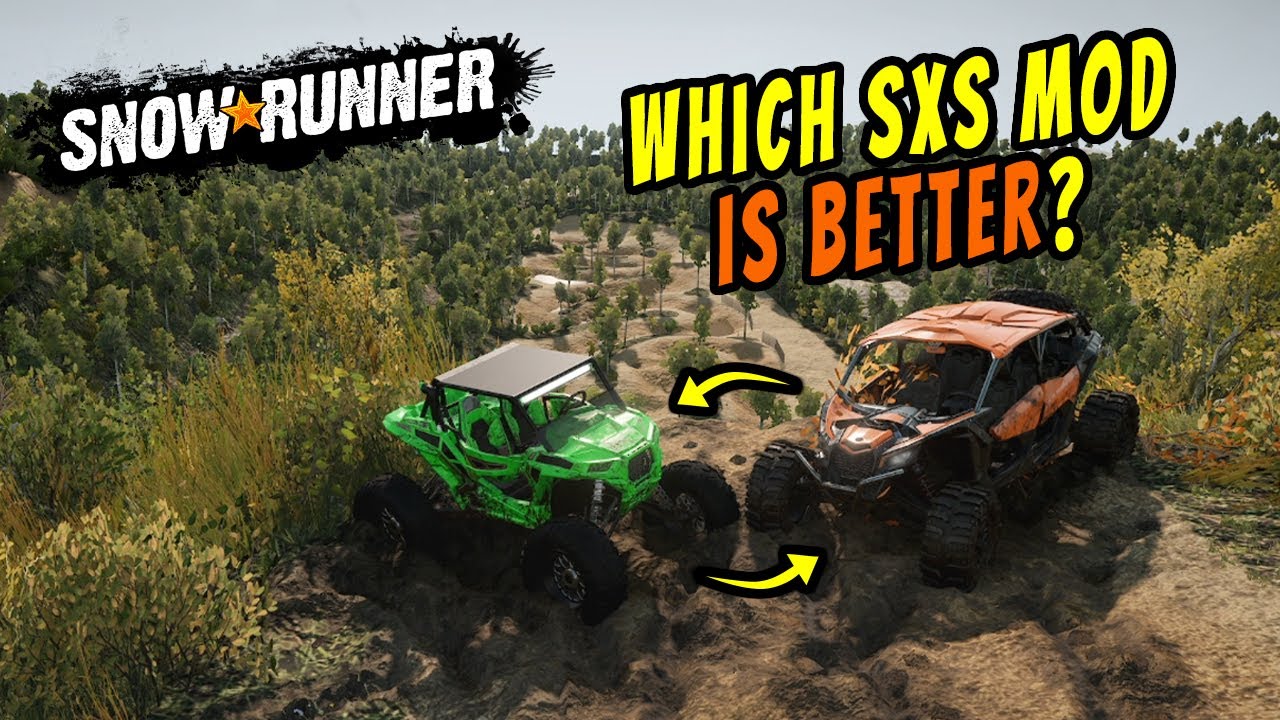 Which is the BEST ATV mod in SnowRunner? | CanAm vs SXS in SnowRunner ...