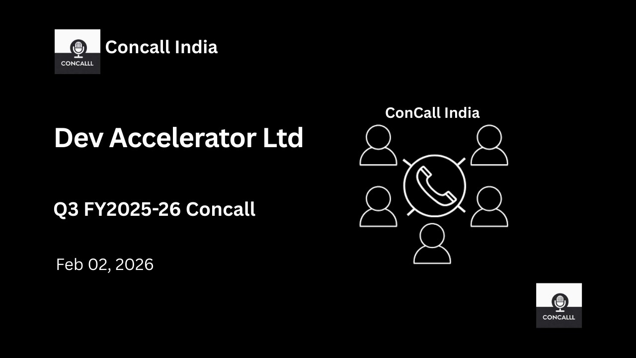 Dev Accelerator Ltd Q3 FY2025-26 Concall - YouTube