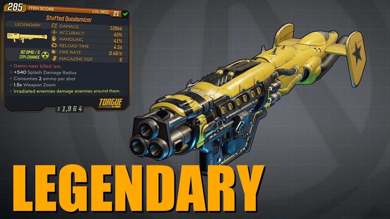 Borderlands 3 LEGENDARY - QUADOMIZER ROCKET LAUNCHER - YouTube