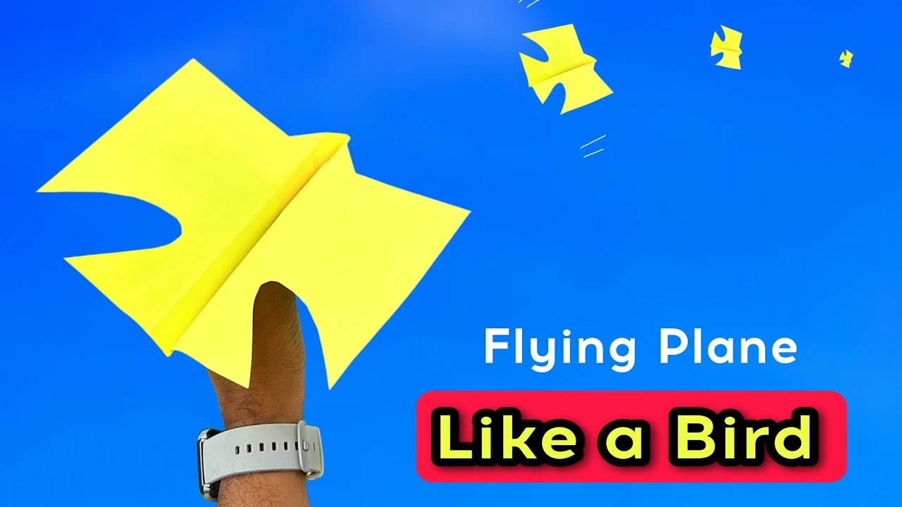 flying paper airplane (Like a Bird), how to make paper bird plane, best ...