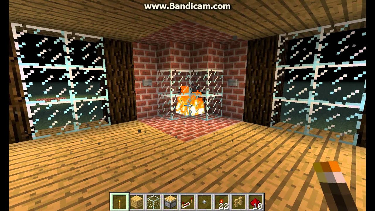 Minecraft 12w04a Fireplace with on/off switch - YouTube