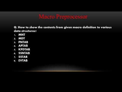 Macro Processor Data Structure|How to show contents in various tables ...