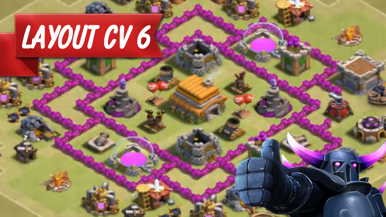 Clash of Clans | Layout CV6 Guerra | TH6 WAR - YouTube