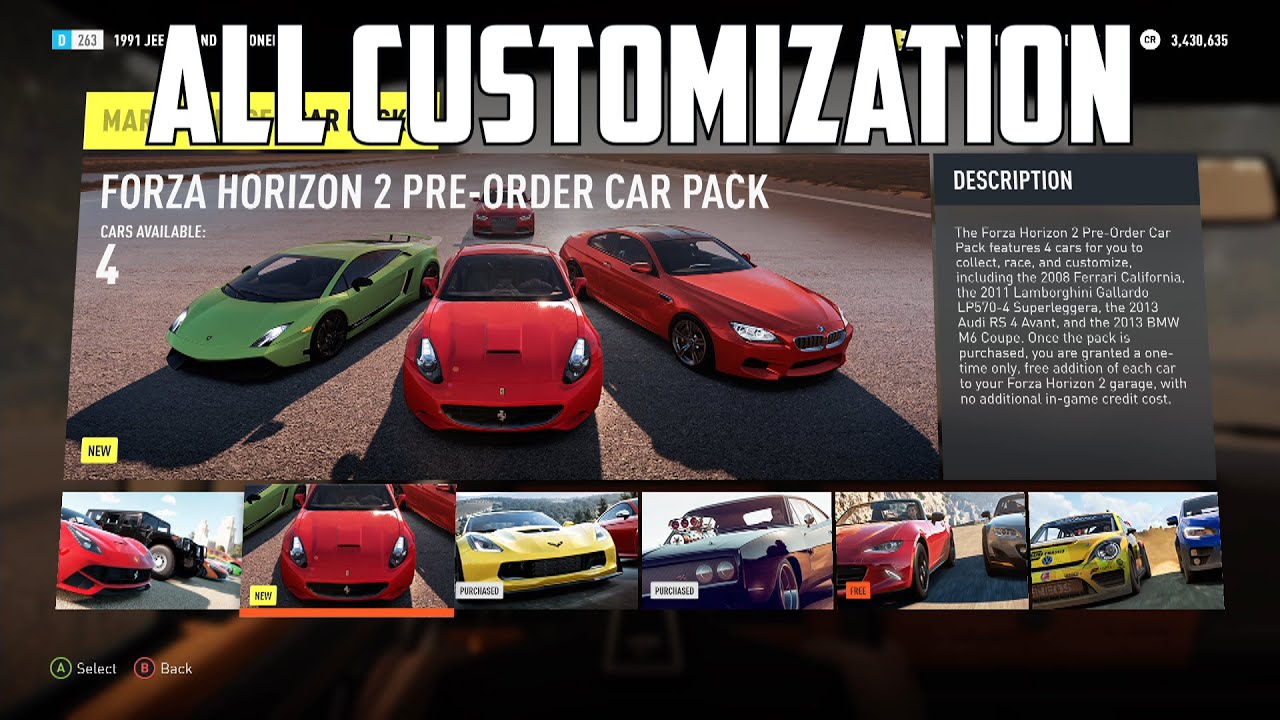 Forza Horizon 2 Car Customization Forza Horizon 2 How Do I