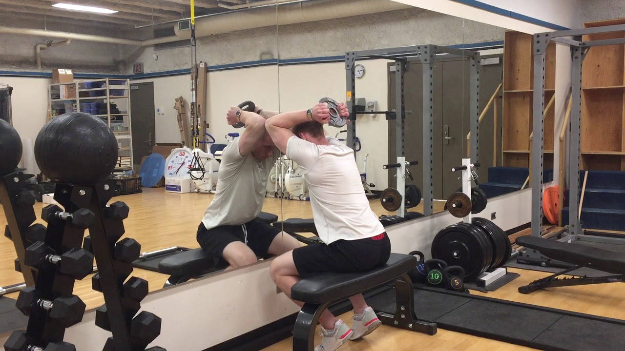 Seated thoracic extension with external rotation bias - YouTube