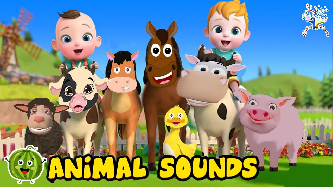 The Animal Sounds Song - Learn Names & Noises Animals make! AL2H1 ...