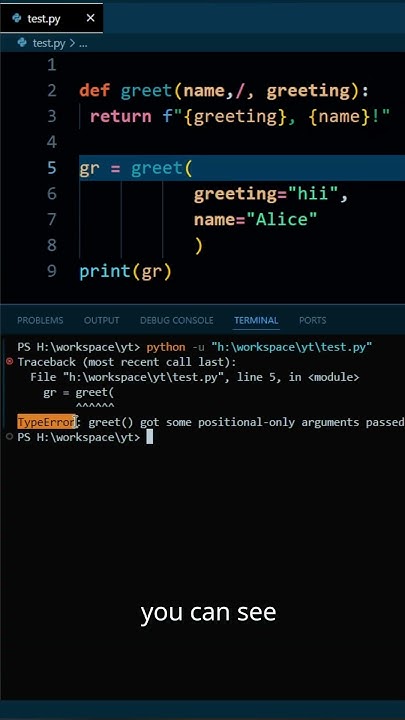 Try This Trick To Use Positional Only Arguments In Functions Pythontricks Youtube