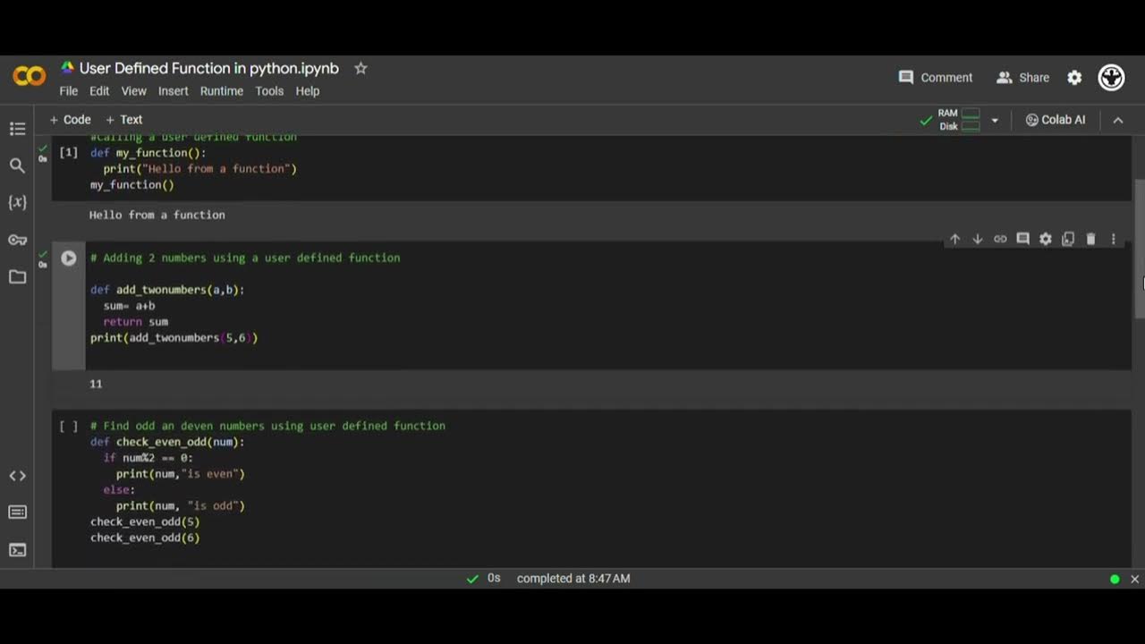 User Defined Function in Python Python for Beginners - YouTube