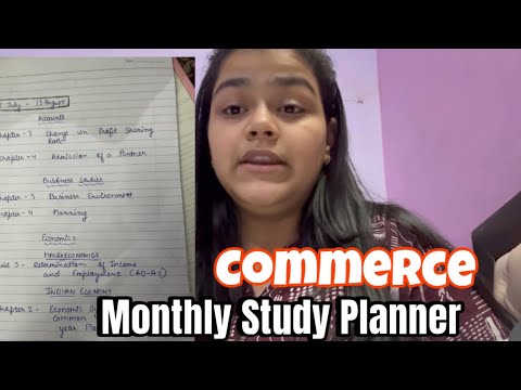 *Monthly Study Planner* For Class 12 Commerce | Ultimate Guide 😎 | Barkha sahni | - YouTube