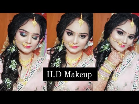 Reception makeup look|| H.D makeup#full makeup tutorial#unique makeover ...