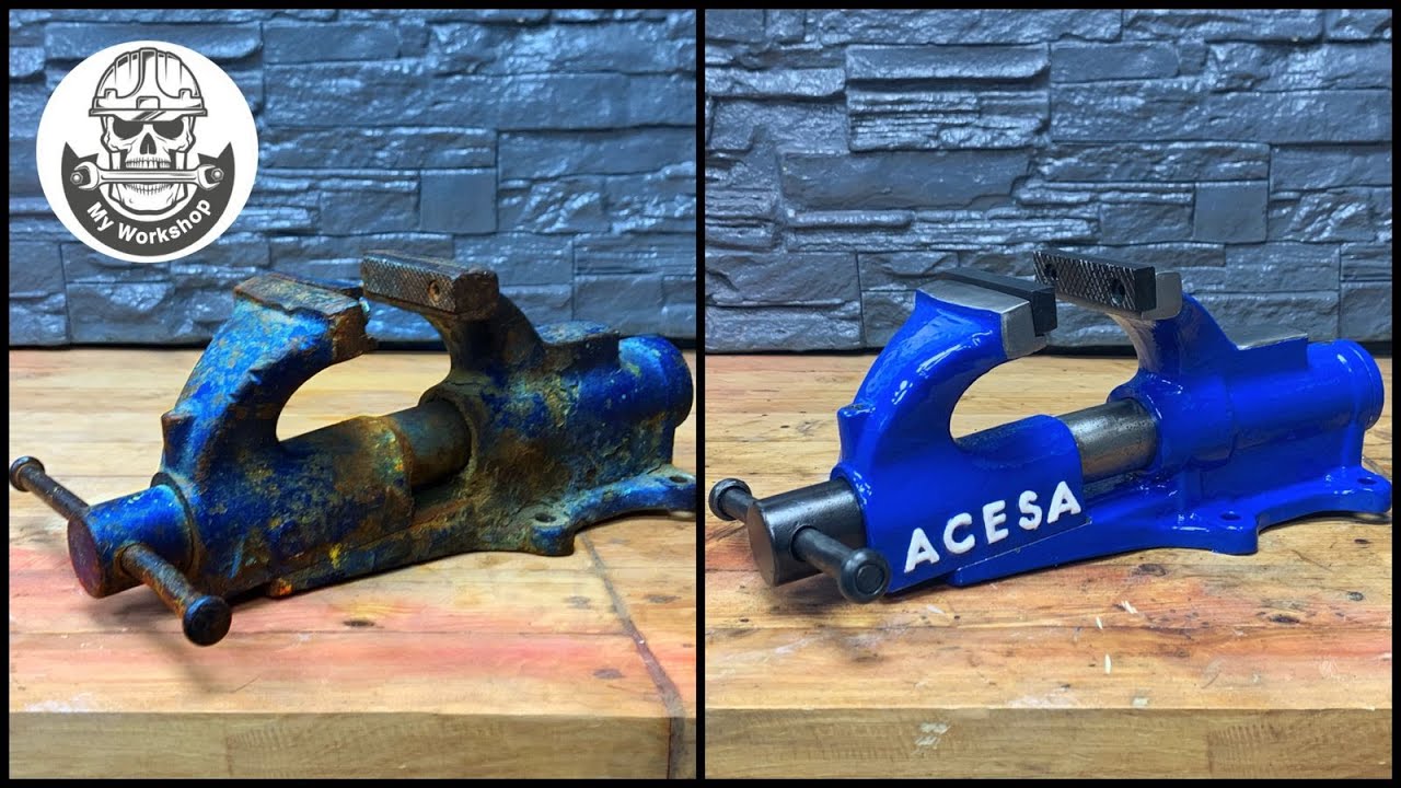 Rusty Deadlocked Vise - Perfect Restoration - YouTube