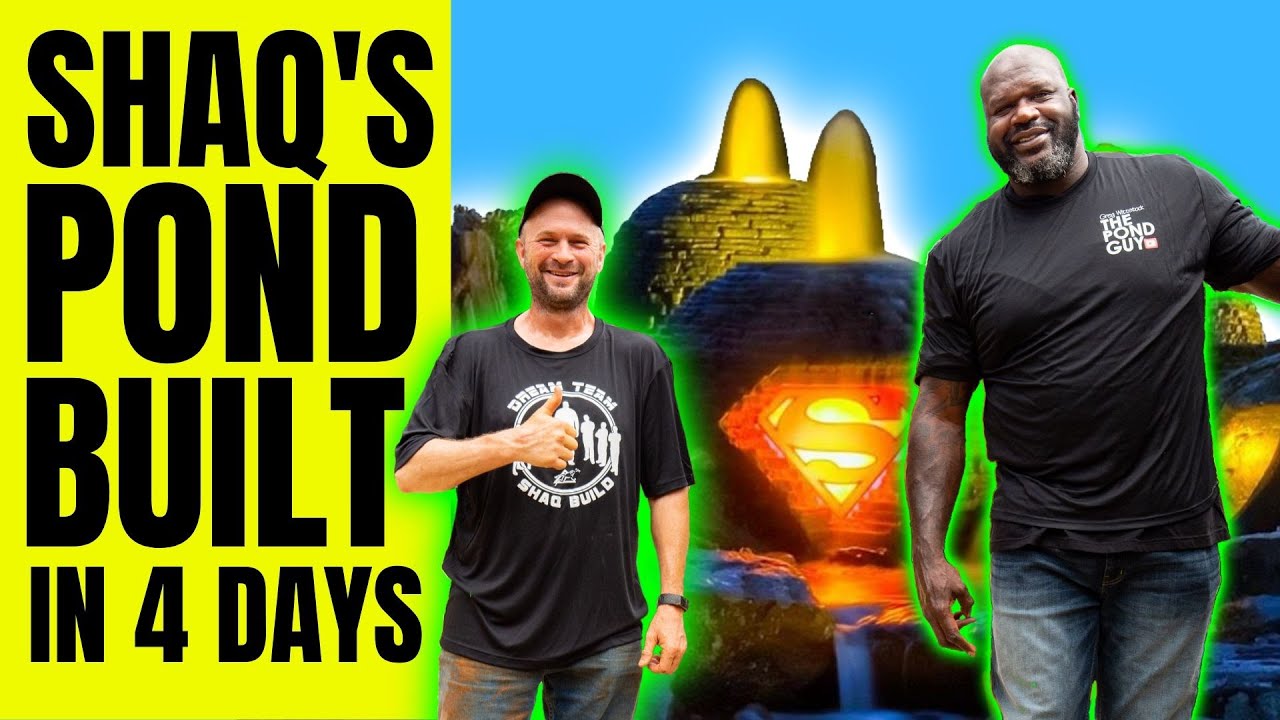 SHAQ GETS A CRAZY AWESOME POND BUILT IN JUST 4 DAYS - YouTube