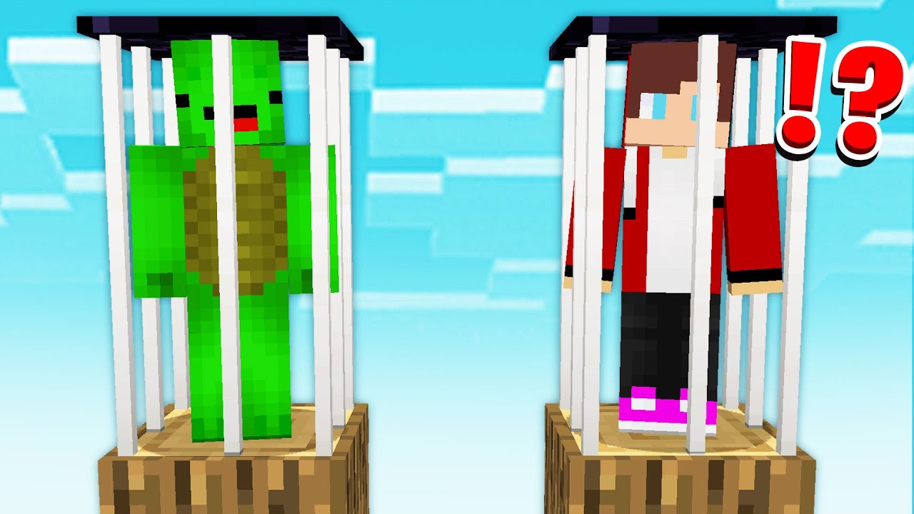 JJ And Mikey Got TRAPPED In SKY PRISON in Minecraft Maizen - YouTube