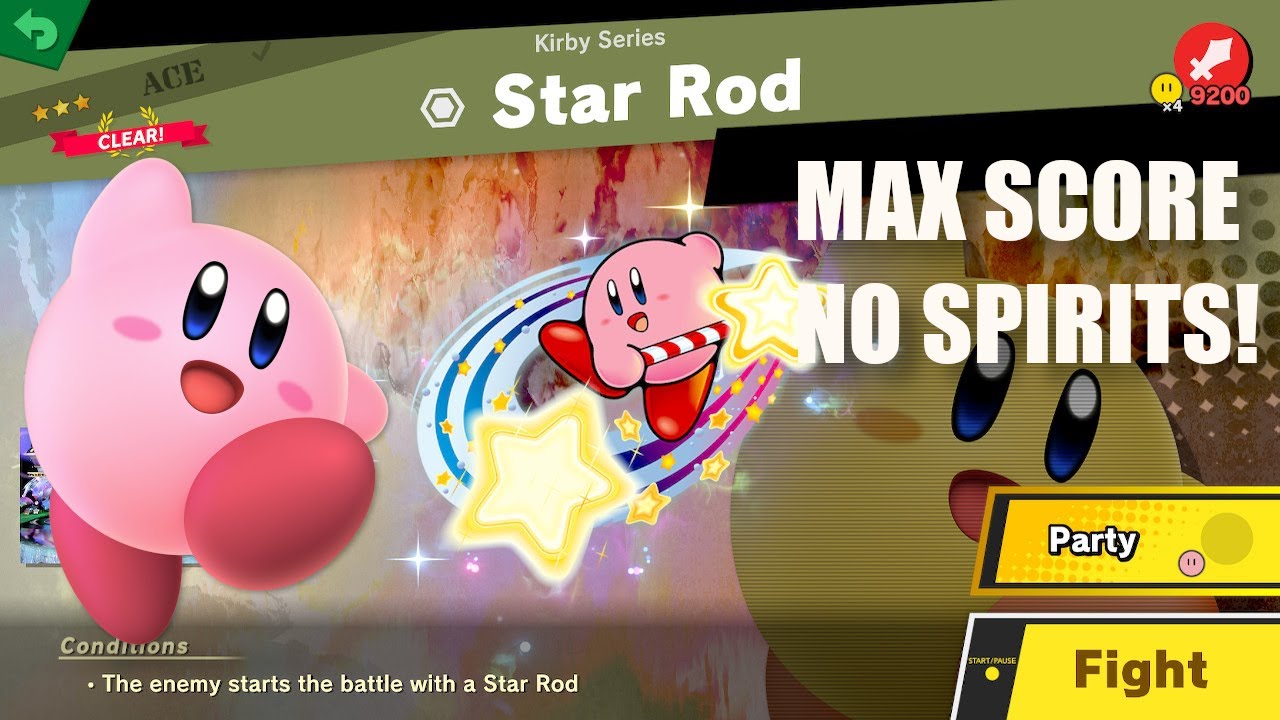 Super Smash Bros. Ultimate - Star Rod no Spirits (MAX SCORE, NO DAMAGE ...