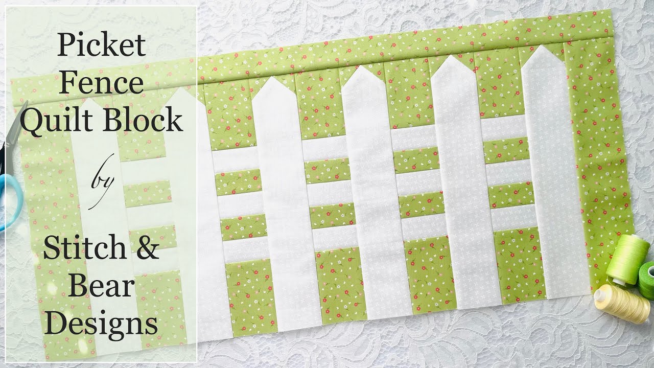 Picket Fence Quilt Block, February 2025, My Little Adventure Quilt SEW ...