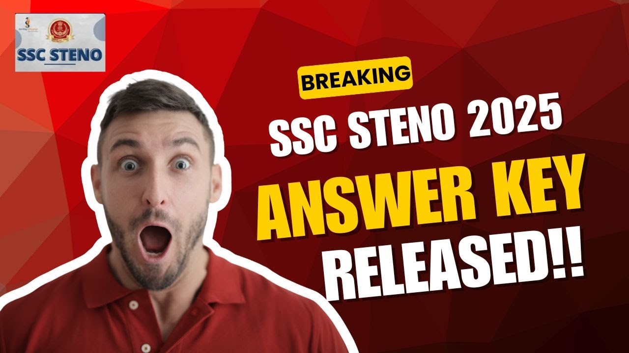 SSC STENO 2025 ANSWER KEY RELEASED #SSC #stenoanswerkey #steno # ...