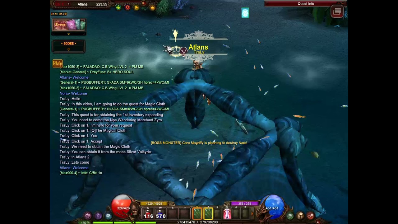 Doing the quest Magical Cloth - Mu Online - YouTube
