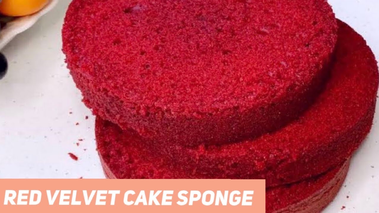 Easy Red Velvet Cake Sponge | cake recipe | eggless & without oven ...