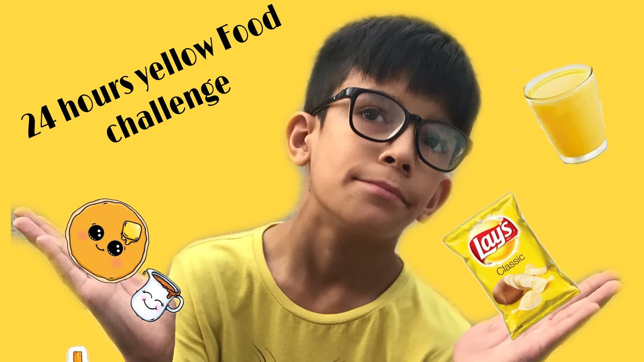 24 hours yellow food challenge ⚠️ - YouTube