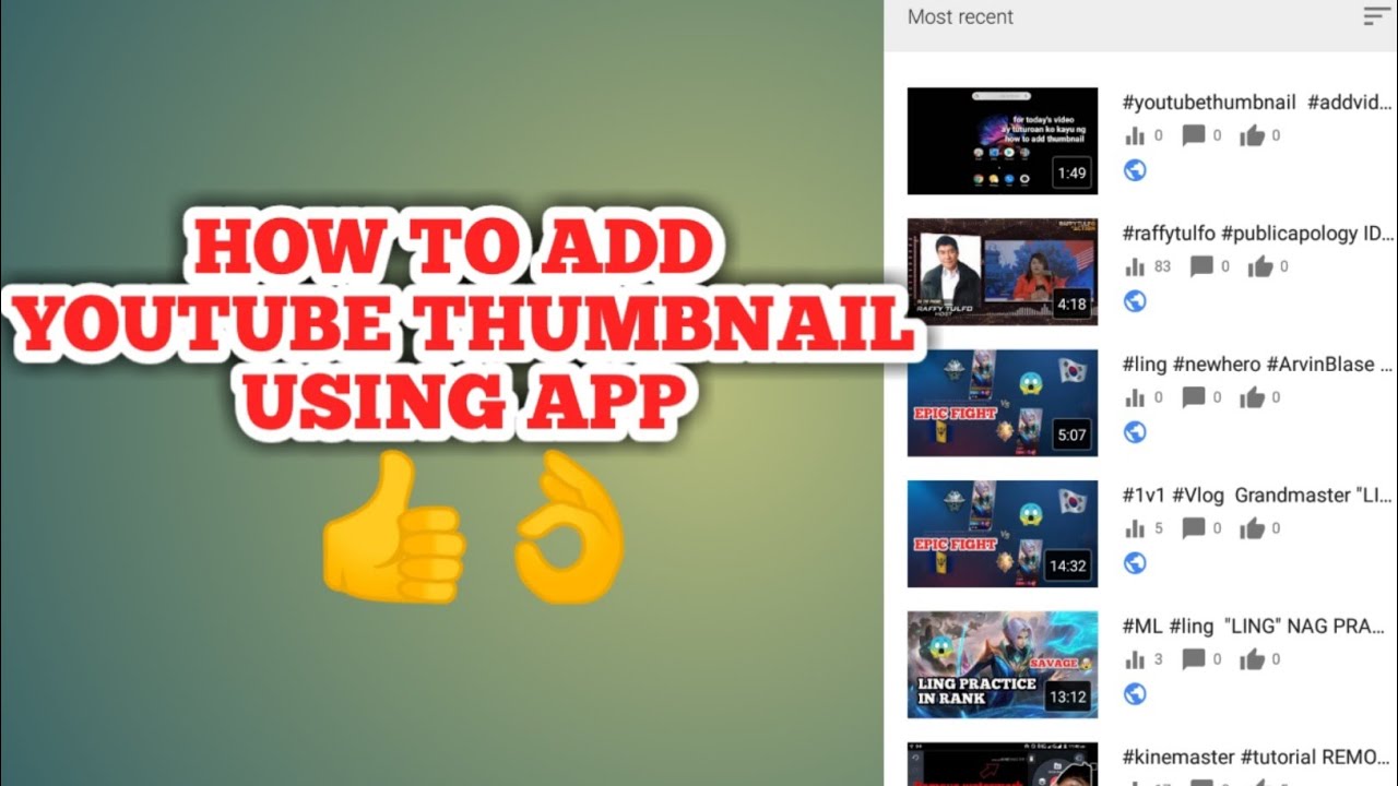 #youtubethumbnail #addvideothumbnails #customthumbnails HOW TO ADD ...