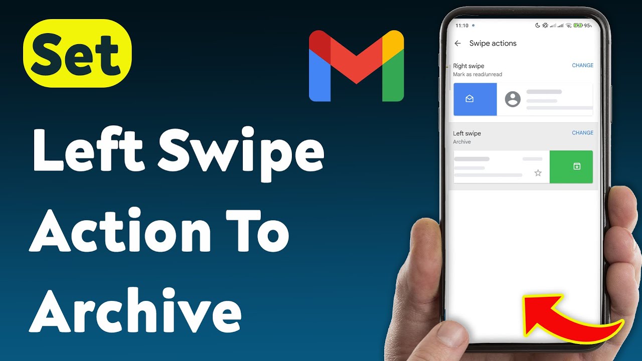 How To Set Left Swipe Action To Archive In Gmail App (Updated) - YouTube