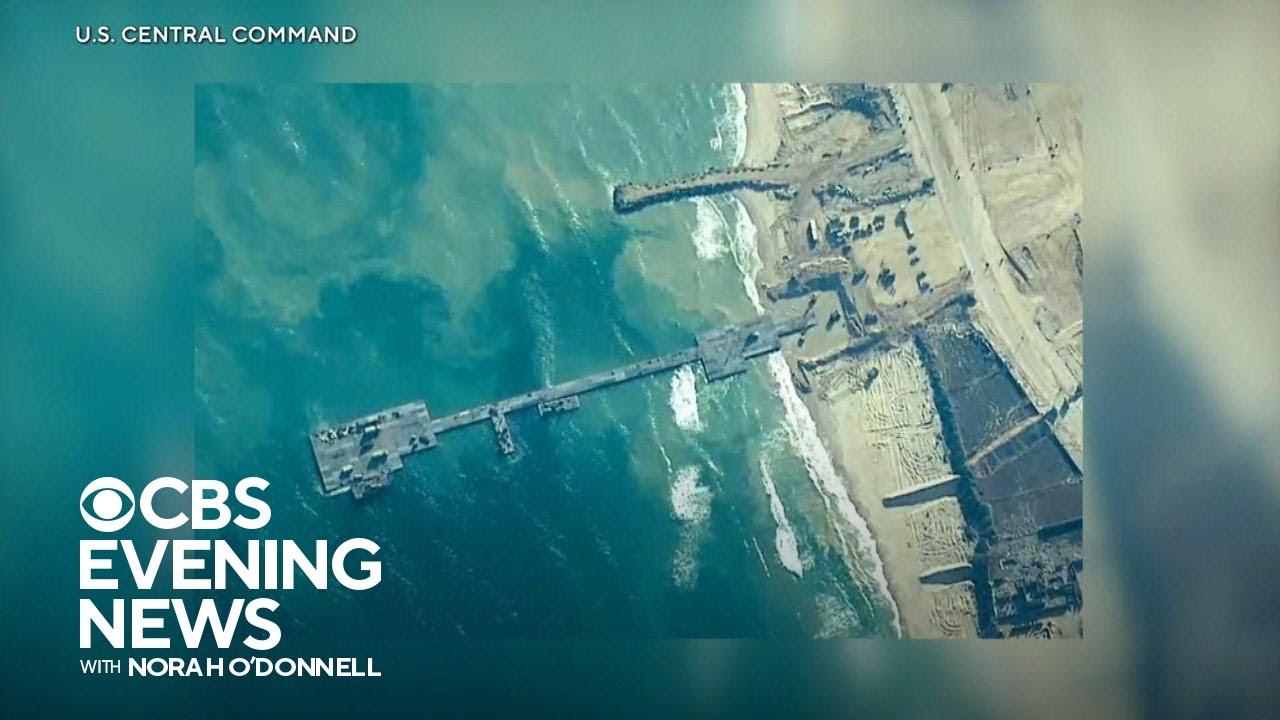 U.S. military completes construction of floating pier for aid into Gaza ...