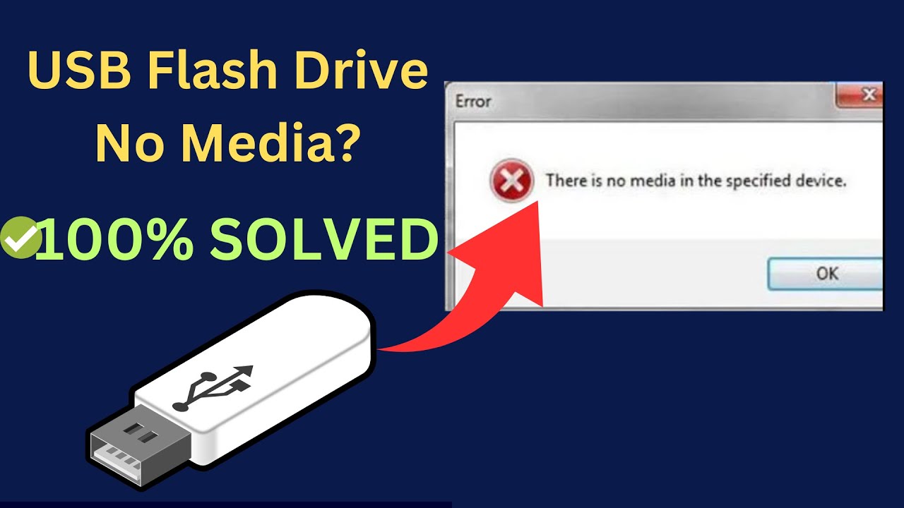 100% SOLVED- USB Flash Drive No Media? How to Fix USB Drive No Media ...