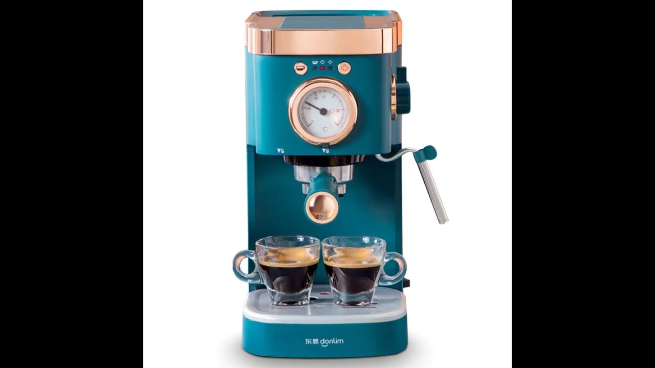 Donlim espresso 20bar coffee machine - YouTube