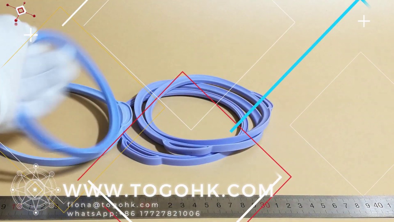 silicone molding fluorosilicone rubber gasket/ molded blue ...
