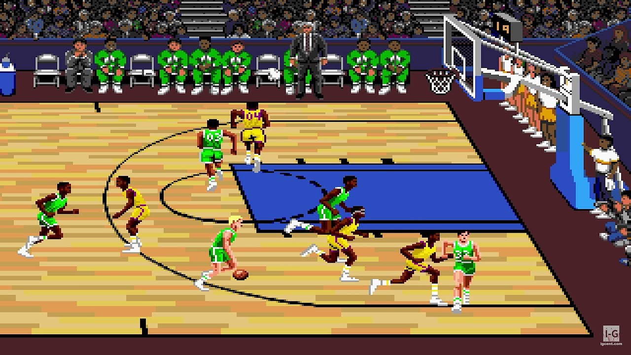 Lakers vs Celtics and the NBA Playoffs (1991) - Sega Genesis Gameplay ...
