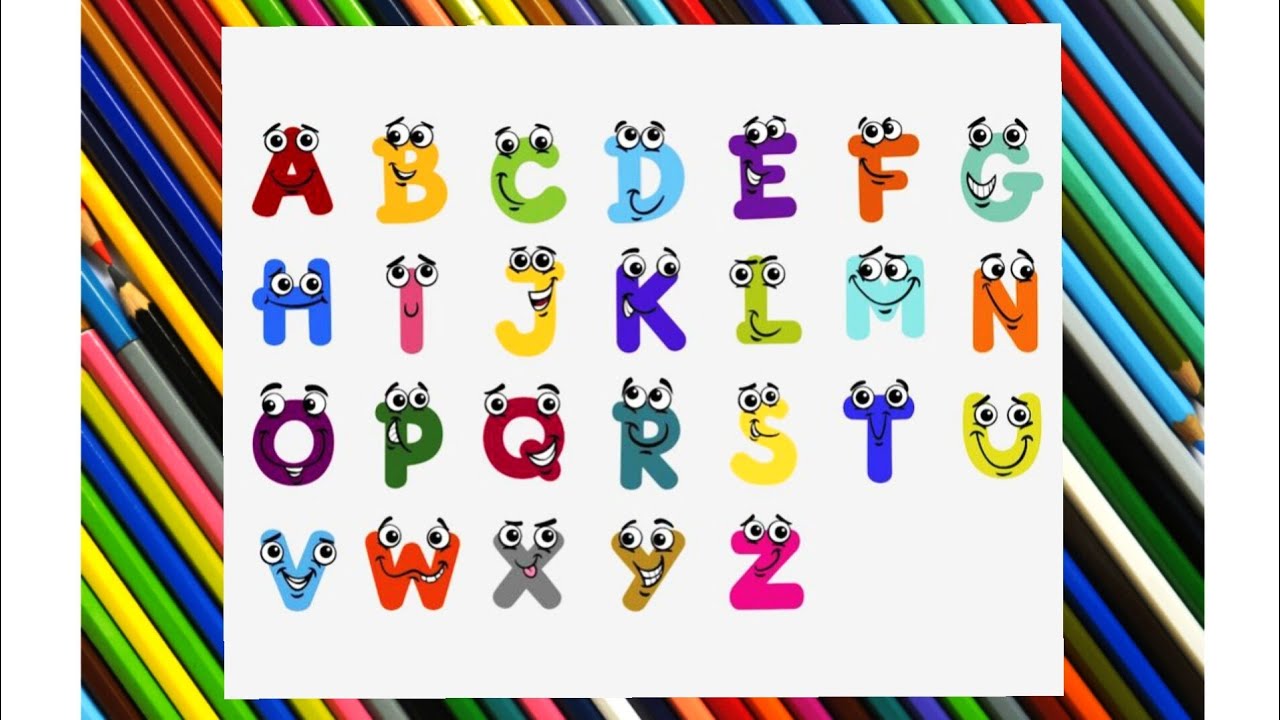 How to paint and learn ABC alphabet /Learn Alphabet (a-z) coloring for ...