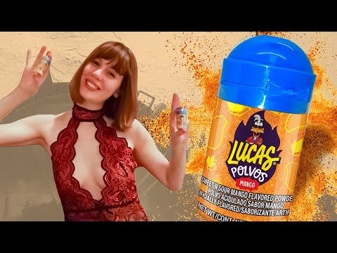 Lety Does Eating Polvos Mango de LUCAS