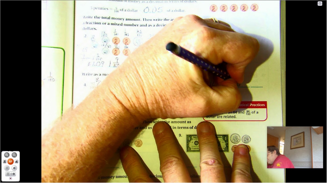 4th grade GO Math-Lesson 9.4 Relate Fractions, Decimals, and Money ...