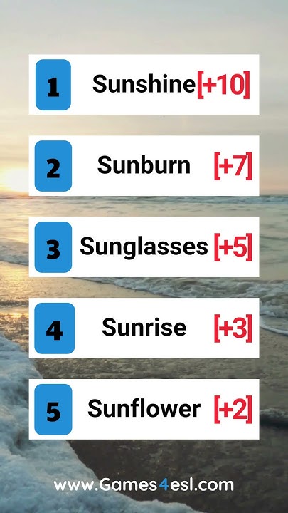 Fun Summer Quiz - Top 5 Quiz - Question 10 - YouTube