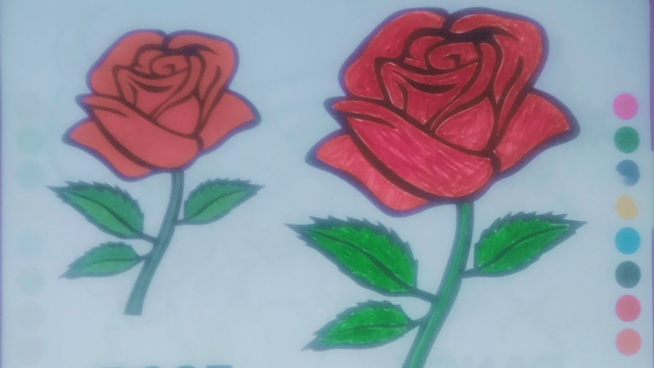 R for Rose|Kids drawing|बच्चों के लिए ड्राइंग।खेलते खेलते रंग करना ...