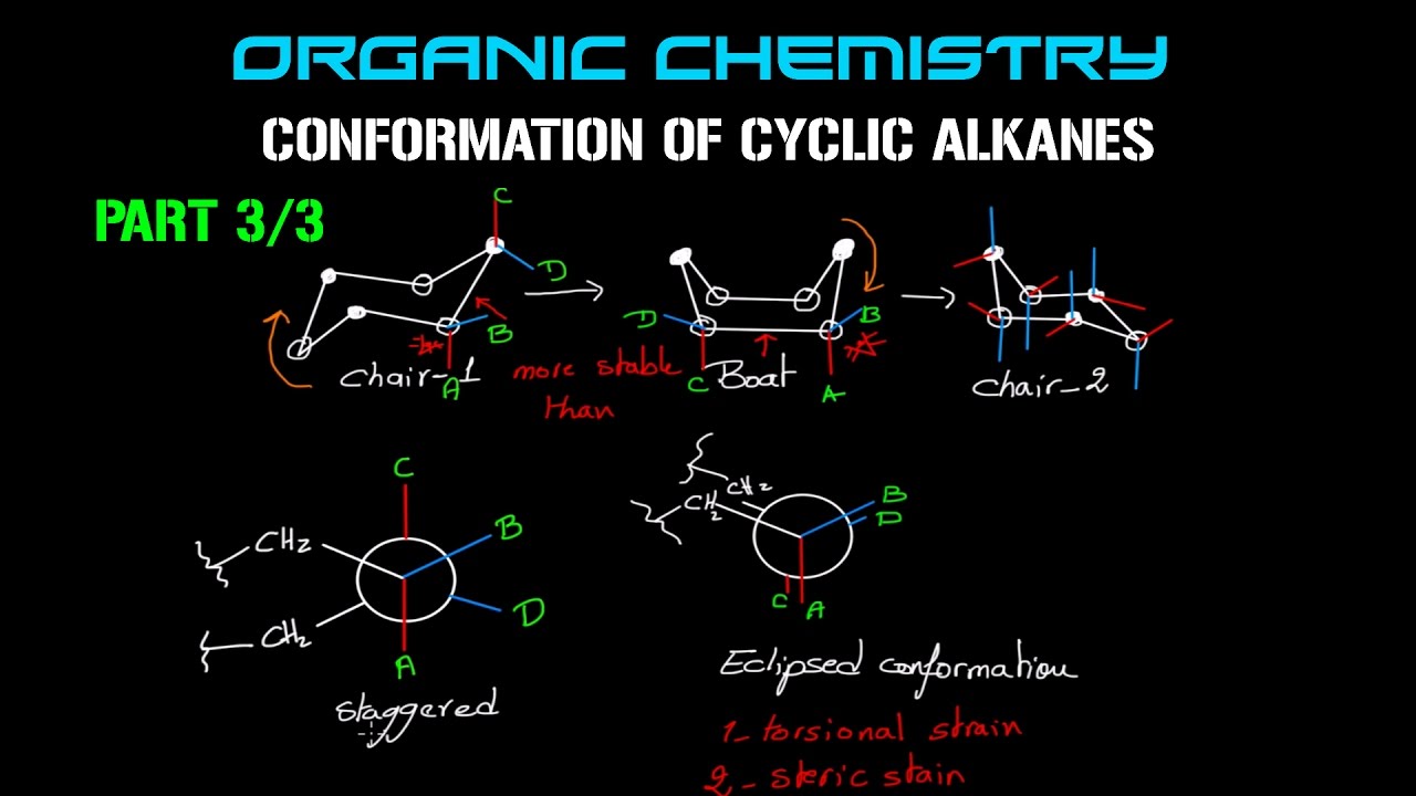 Organic Chemistry | Conformation of Cyclic Alkanes - Part 3/3. - YouTube