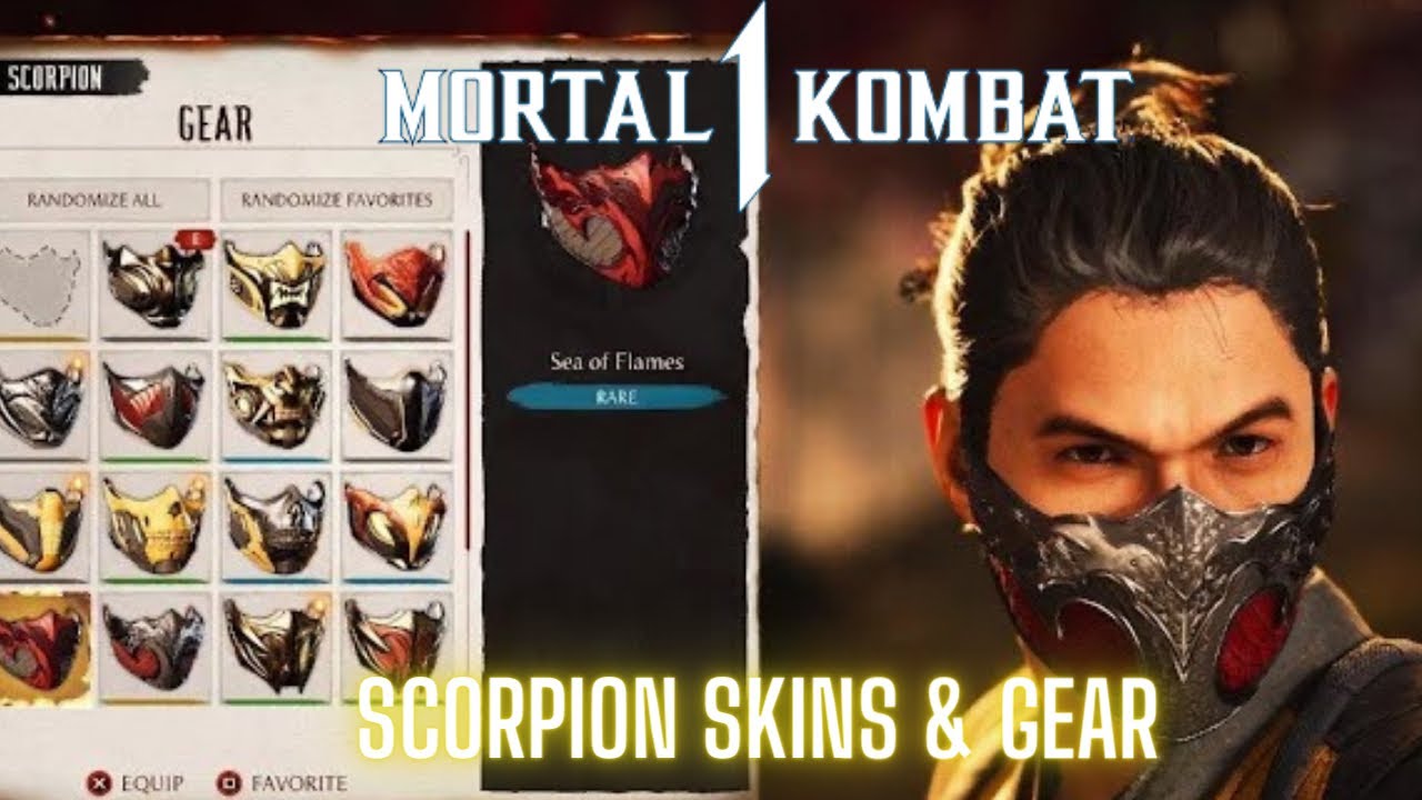 Mortal Kombat 1 Scorpion Skins & Gear (full customization) Season Of ...