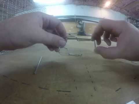 How to make rabbit cage door hooks, clasps, locks - YouTube