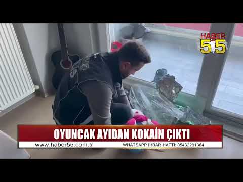 Atakum’da narkotik operasyonu: Kokain oyuncak ayının içinden çıktı
