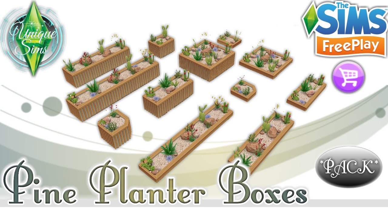 The Sims Freeplay ||🔶️|| Pine Planter Boxes ||🔶️|| Online Store Packs ...