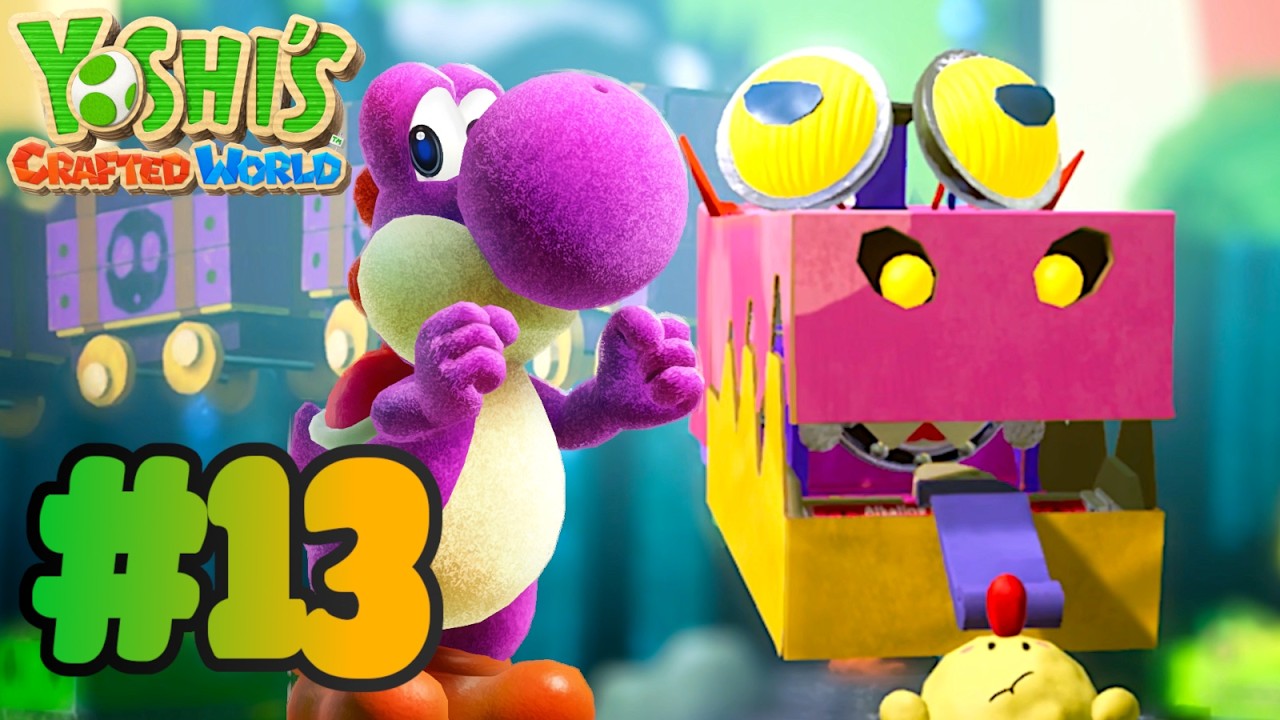 Gator Train Boss Fight! - Yoshi's Crafted World Episode 13 - YouTube
