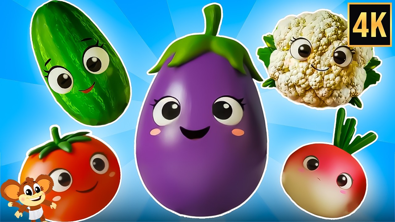 Five Little Vegetables Jumping on the Bed + More Nursery Rhymes & Kids ...