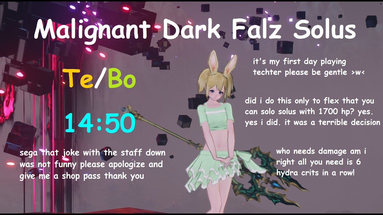 [PSO2:NGS] Sign of the Planetbreaker - Dark Falz Solus Rank 2 Solo Te ...