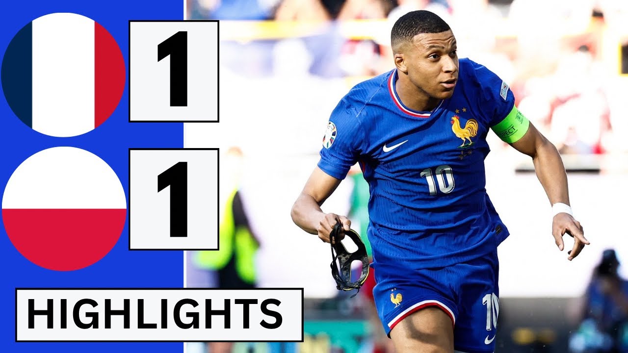 🇫🇷France vs Poland (1-1) Extended HIGHLIGHTS | Mbappe & Lewandowski ...
