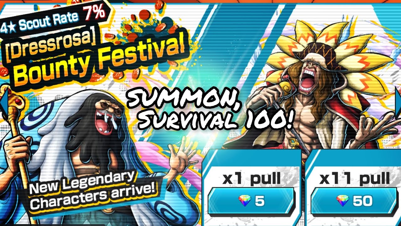 New! TREBOL-DIAMANTE SUMMON and Survival 100 Gameplay | ONE PIECE ...